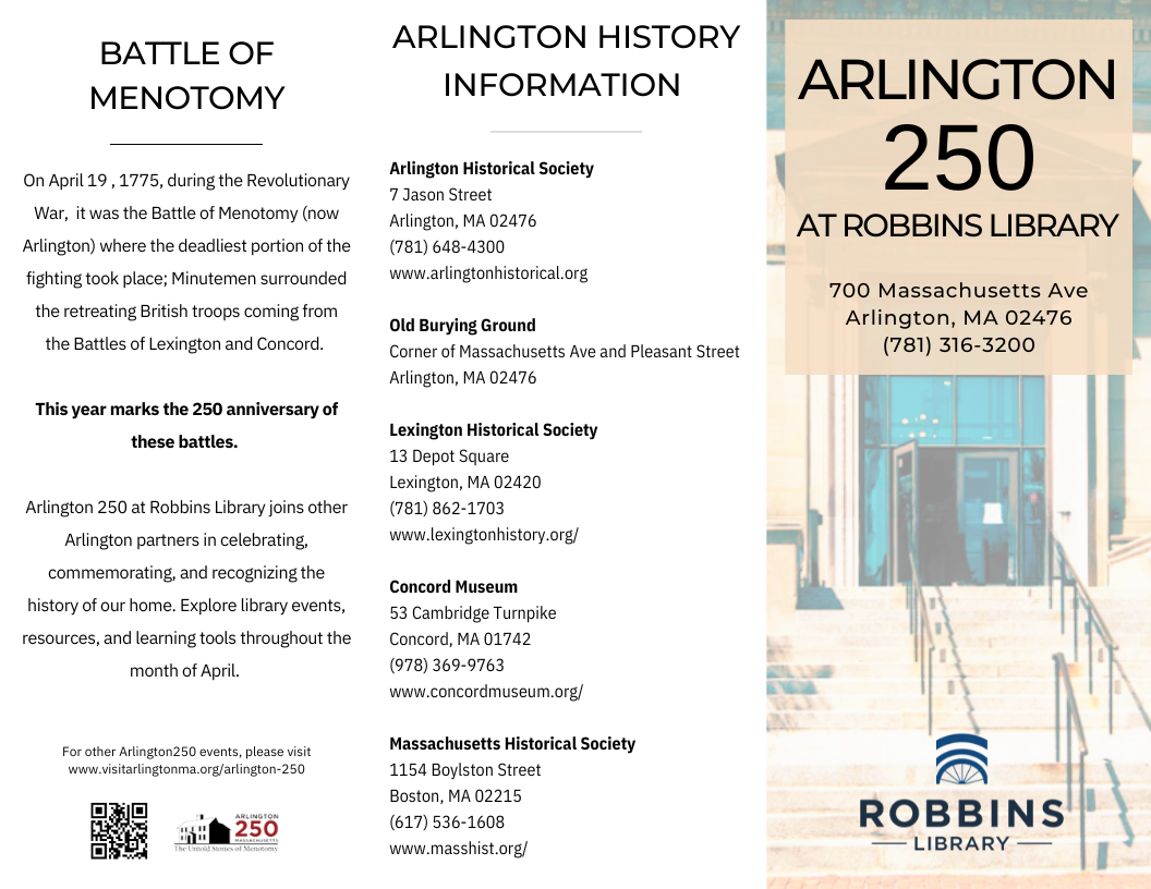 Arlington 250 at Robbins Library | Robbins Library